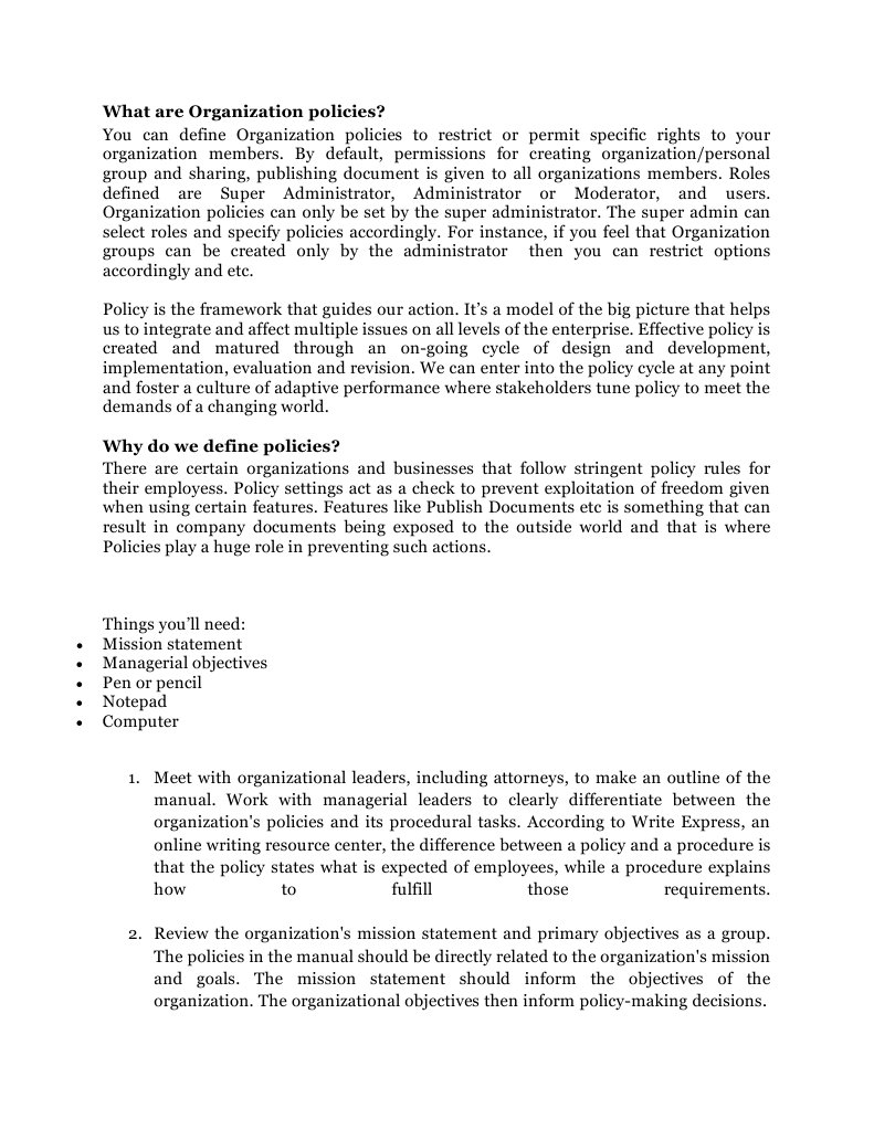 What Are Organization Policies | PDF | Policy | Trade Union