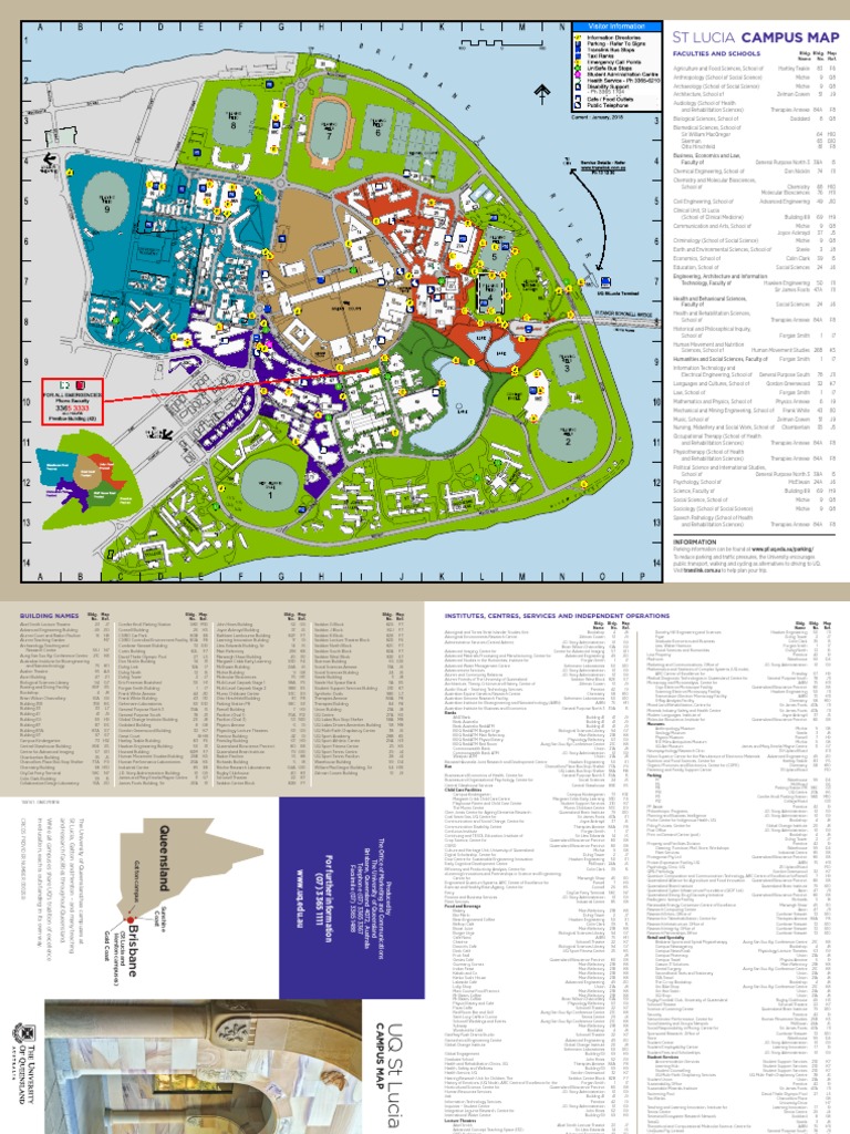 UQ St Lucia Campus Map Guide | PDF | Science
