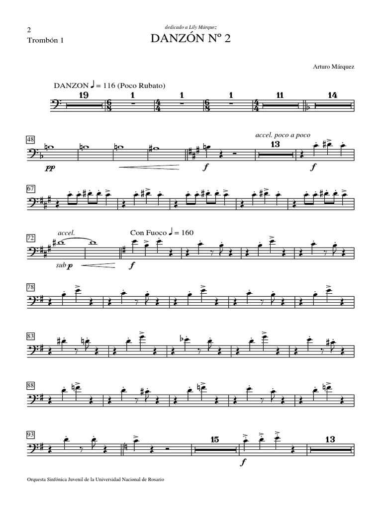 Marquez - Danzón #2 - Trombón 01 | PDF | Leisure