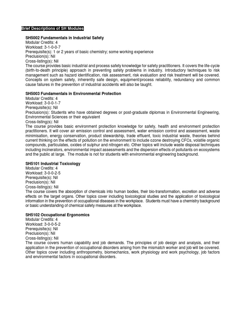 SH | Download Free PDF | Occupational Safety And Health | Risk Management