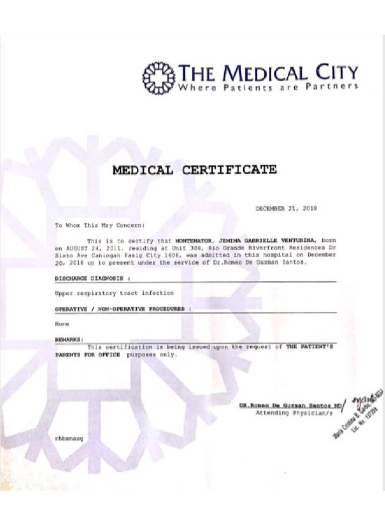 Med Cert1 | PDF