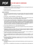 Catholic Confession Cheat Sheet | PDF | Penance | Sacraments