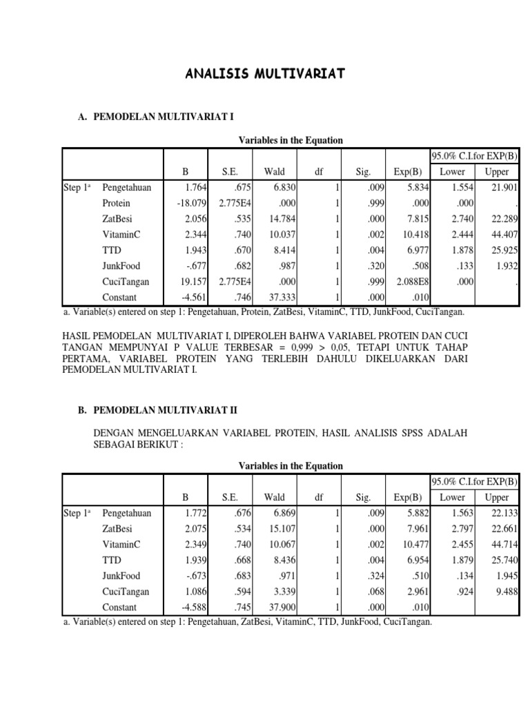 Analisis Multivariat Dan Uji Interaksi | PDF