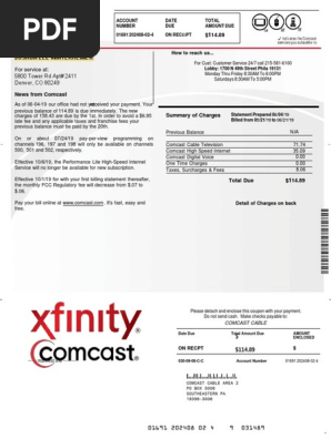 Comcast Cable Bill