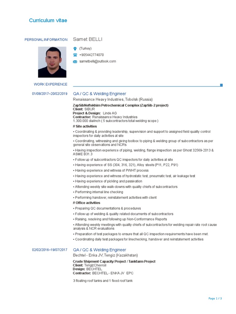 Samet Belli̇-Cv | PDF | Business Process | Mechanical Engineering