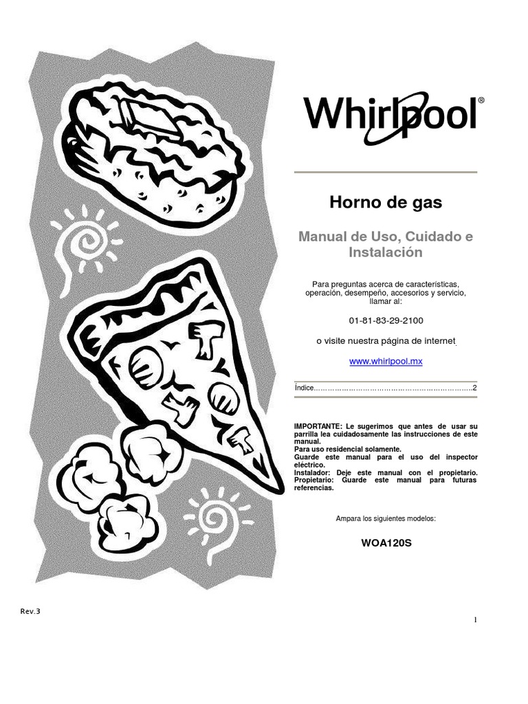 WOA120S Manual de Uso y Cuidado | PDF | Enchufes y tomas de corriente alterna | Residuos