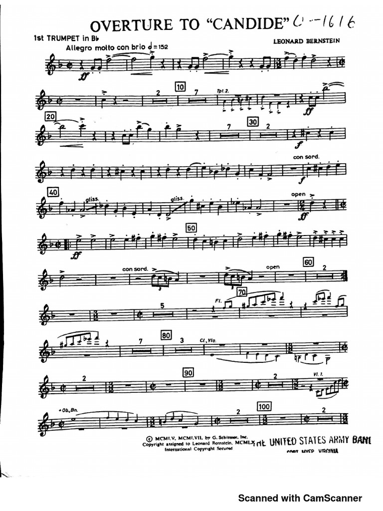 Overture To Candide Trumpet I | PDF
