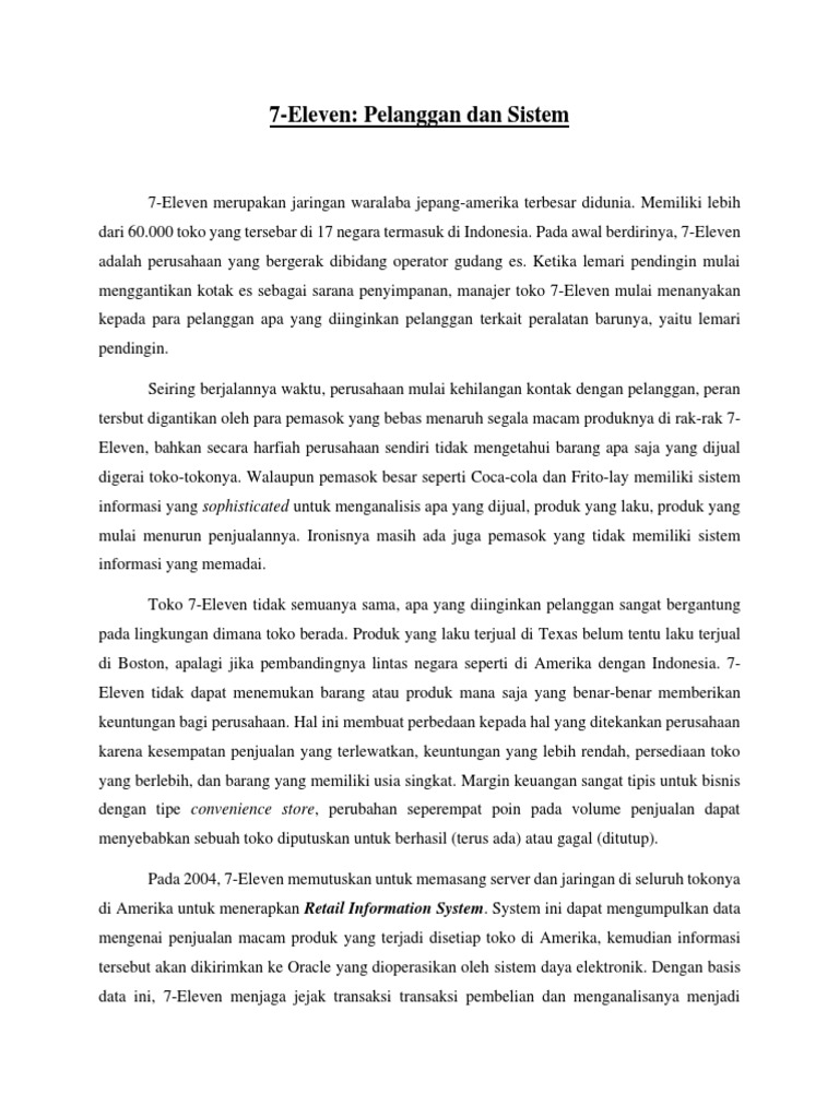 Studi Kasus 7-Eleven | PDF