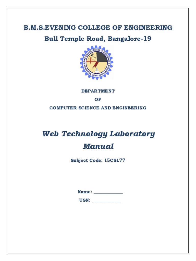 Web Technology Laboratory | PDF | Php | World Wide Web