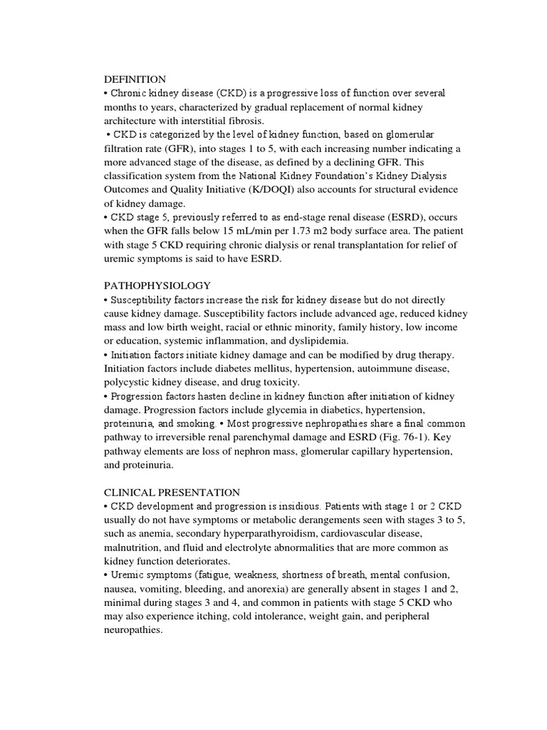 PDF Dipiro | PDF | Chronic Kidney Disease | Renal Function