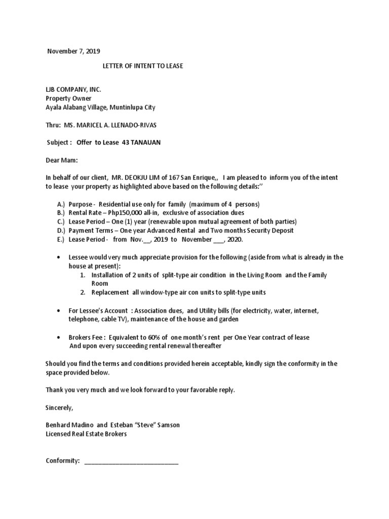 Loi To Rent - 43 Tanauan | PDF