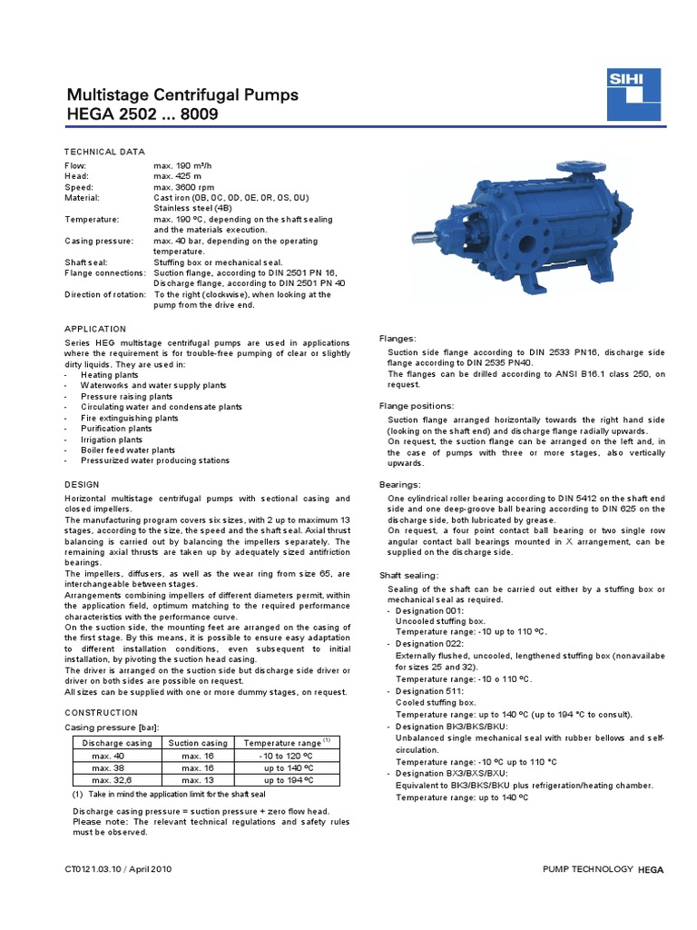 HEGA | PDF | Pump | Bearing (Mechanical)