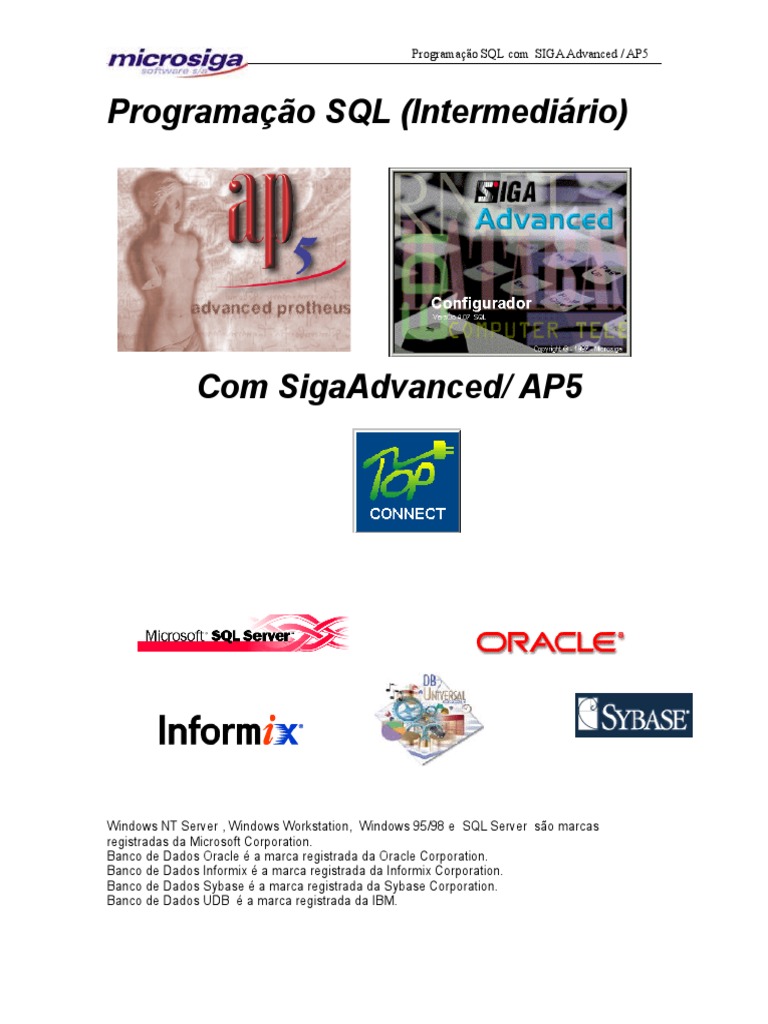 Programação SQL Intermediario | PDF | SQL | Transação em base de dados