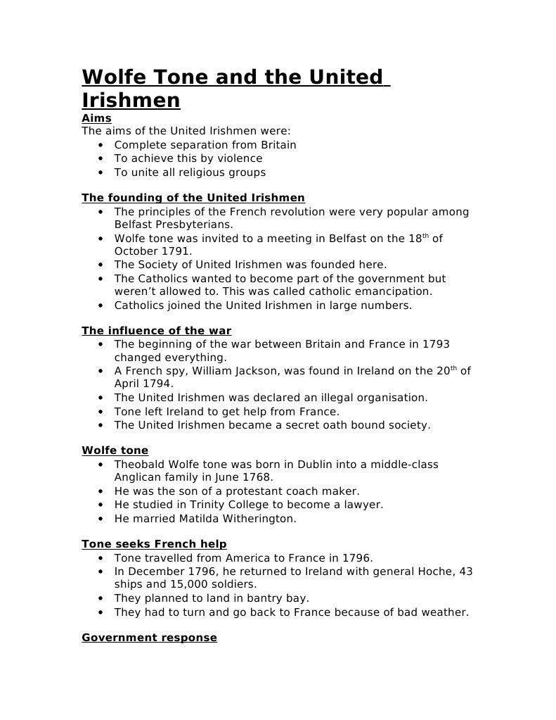Wolfe Tone and The United Irishmen | PDF | British Isles | Irish ...