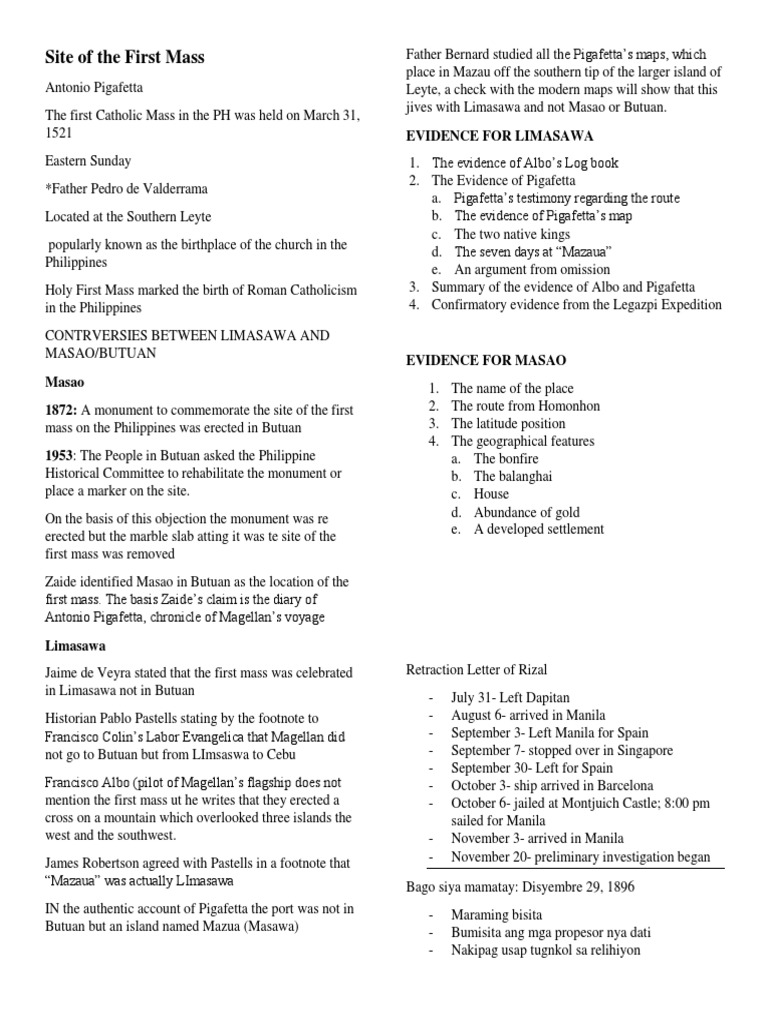 Site of The First Mass | PDF | Social Science | History