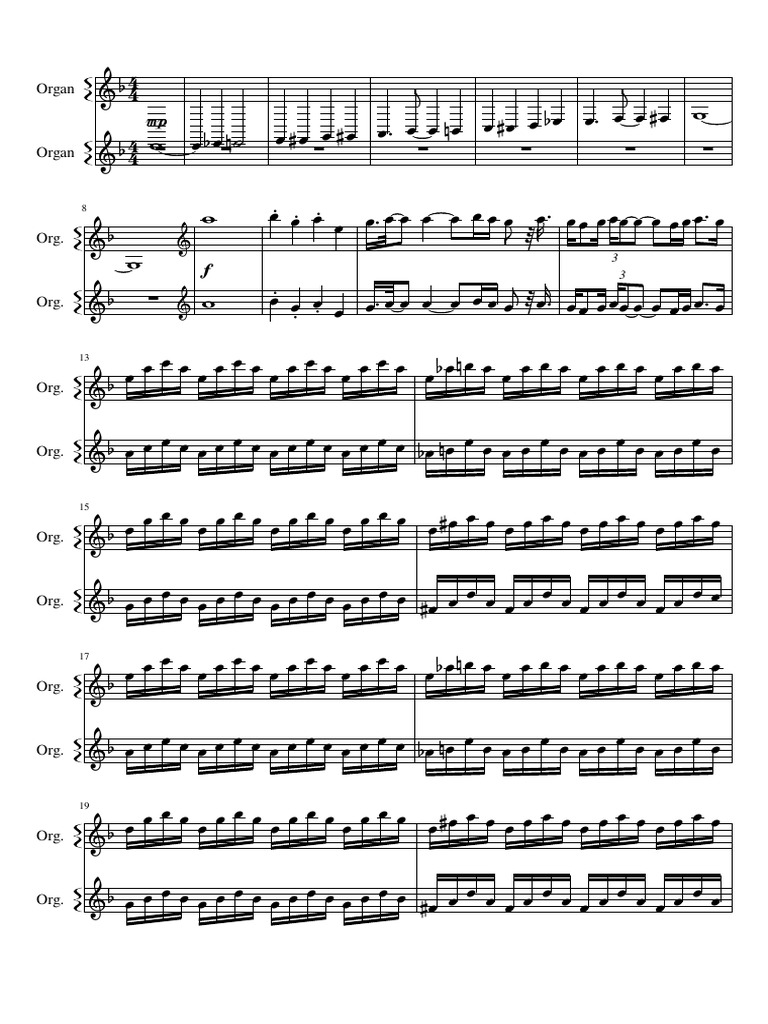 Highway Star Organ Solo | PDF