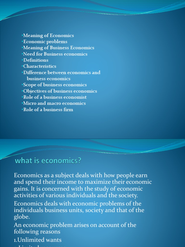 Scope and Importance of Business Economics | PDF | Microeconomics ...