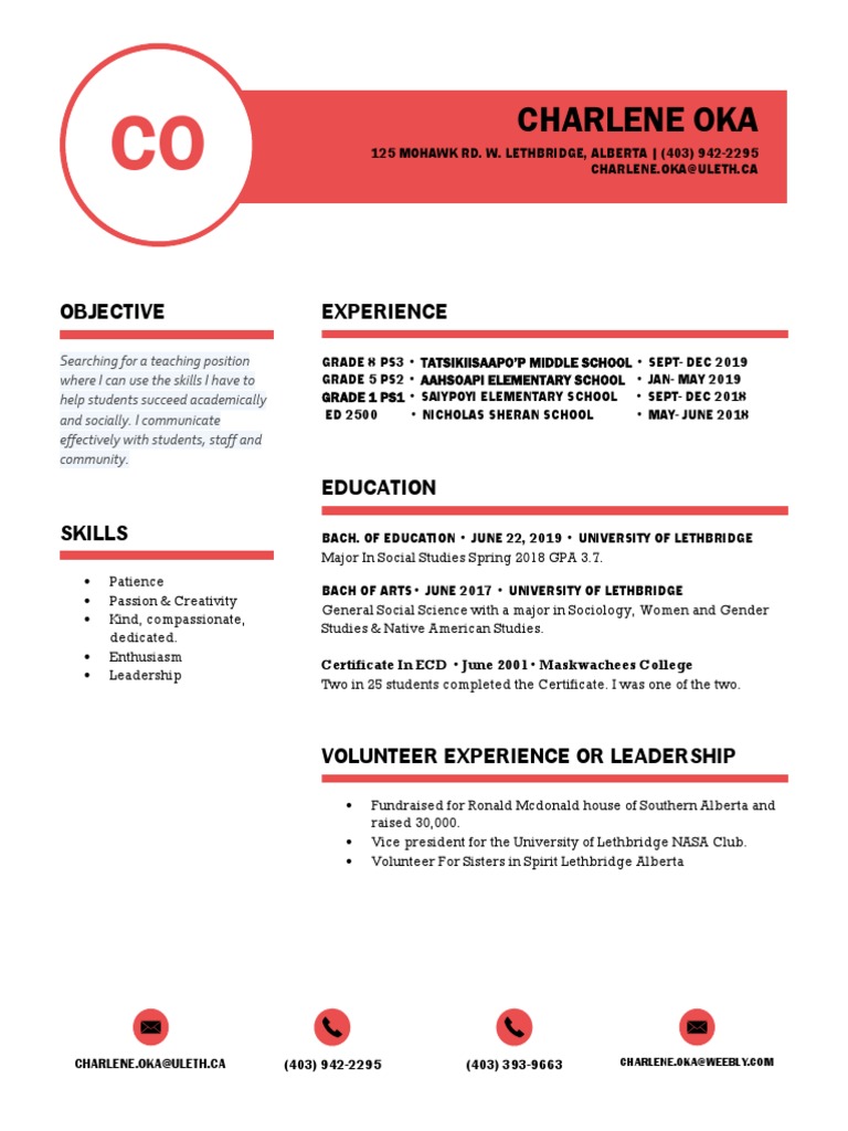 Teaching Position Application: Charlene Oka | PDF | Learning | Behavior ...