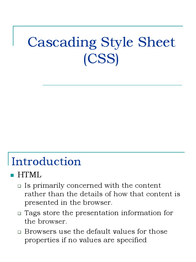 Cascading Style Sheet | PDF | Cascading Style Sheets | Html