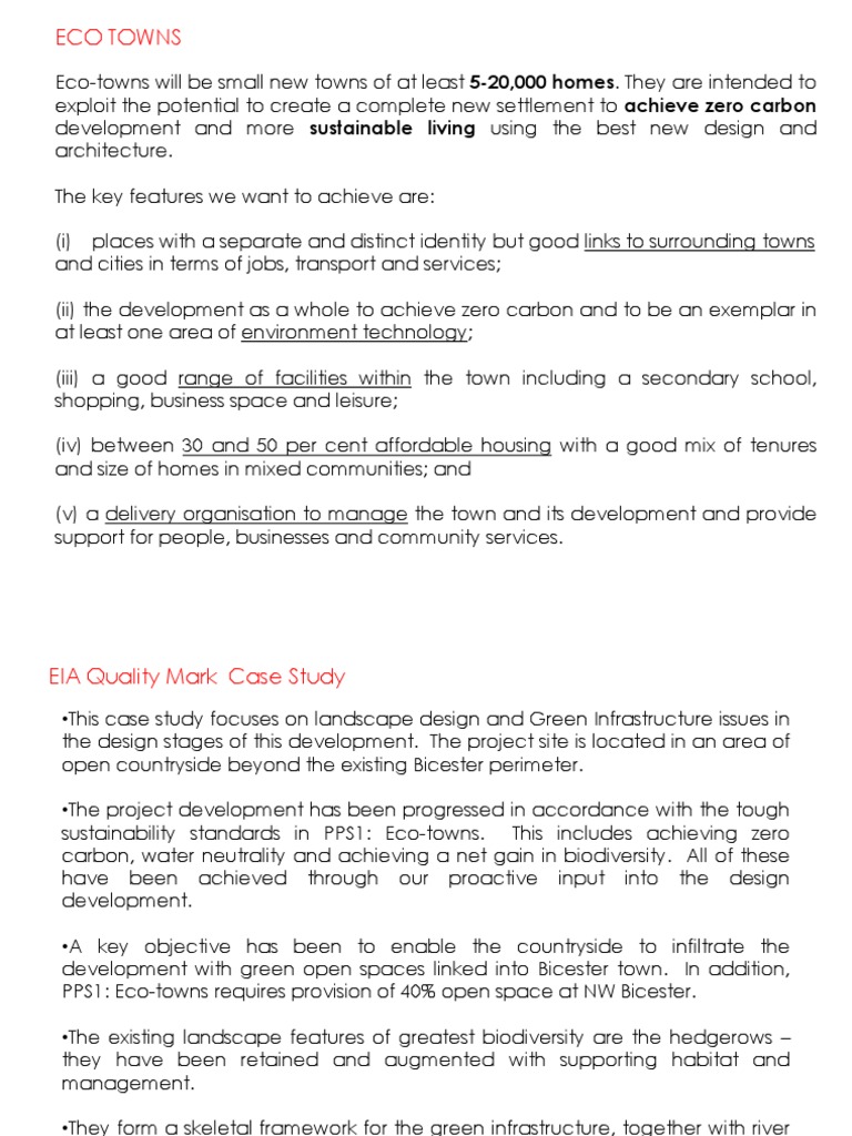 Sustainable Communities Case Study | PDF | Green Infrastructure ...