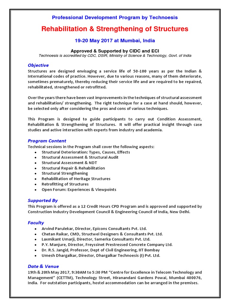 Rehabilitation & Strengthening of Structures | PDF | Engineering | Business