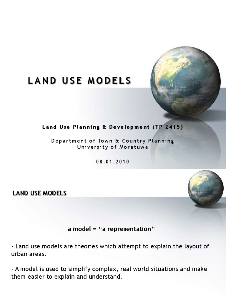 Land Use Models - 2 PDF | PDF | Suburb | Urbanization