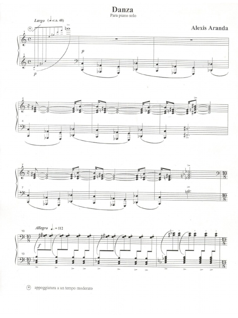 Dos Piezas para Piano, de Alexis Aranda PDF | PDF