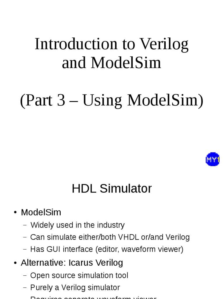 Introduction To ModelSim Simulator | PDF | Graphical User Interfaces ...