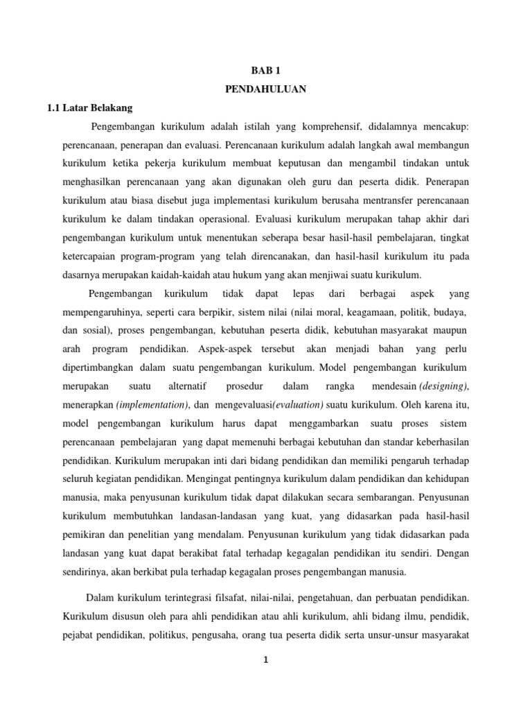 Makalah Peng. Kurikulum KLP 4 | PDF