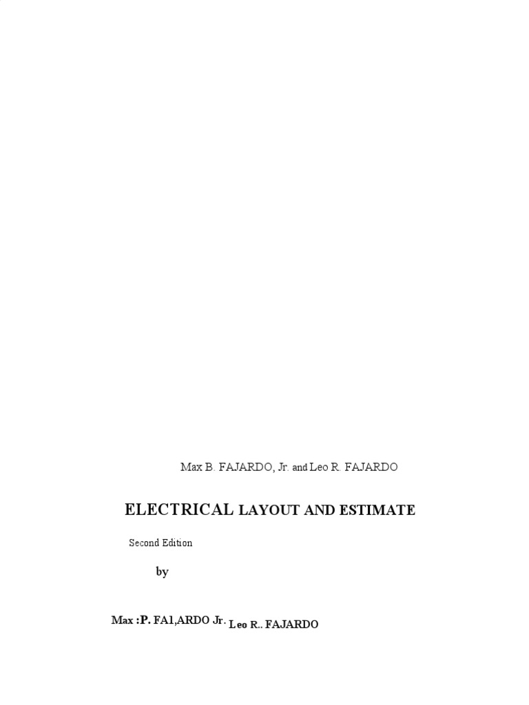 Electrical Layout and Estimate PDF | PDF | Volt | Electrical Resistance ...
