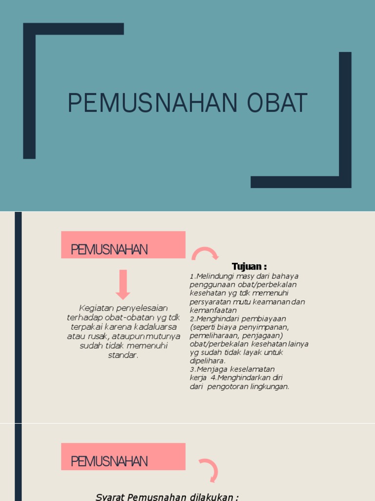 Pemusnahan Obat | PDF