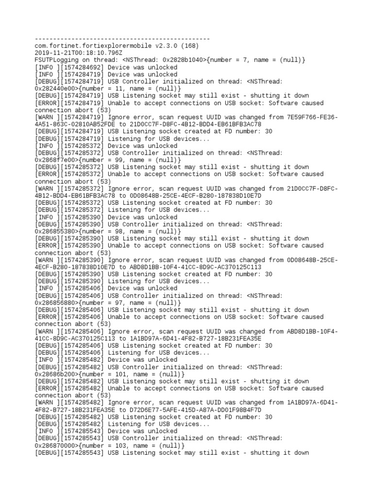 USB Log | PDF | Debugging | Usb