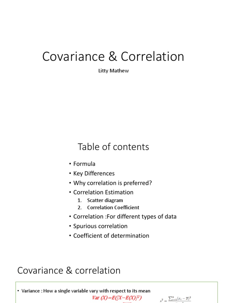 Understand Covariance & Correlation with Formulas, Examples and Key ...