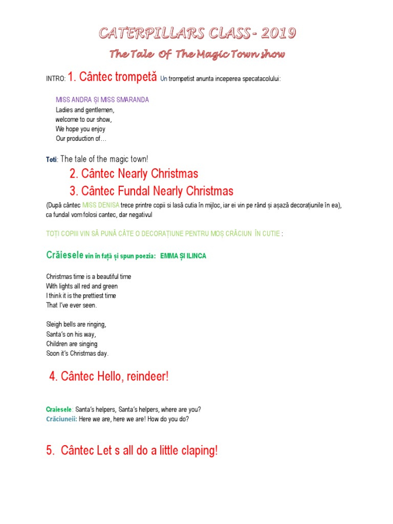 Christmas Show Script for Kids | PDF | Home & Garden | Art