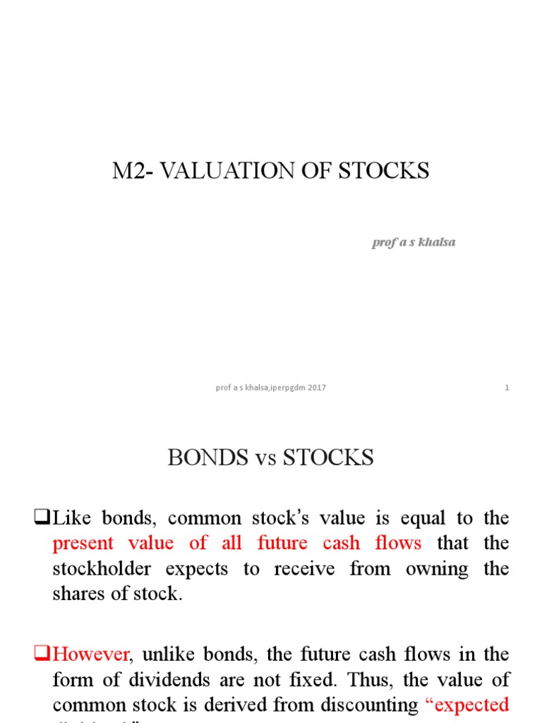 Stock Valuation | PDF | Stocks | Valuation (Finance)