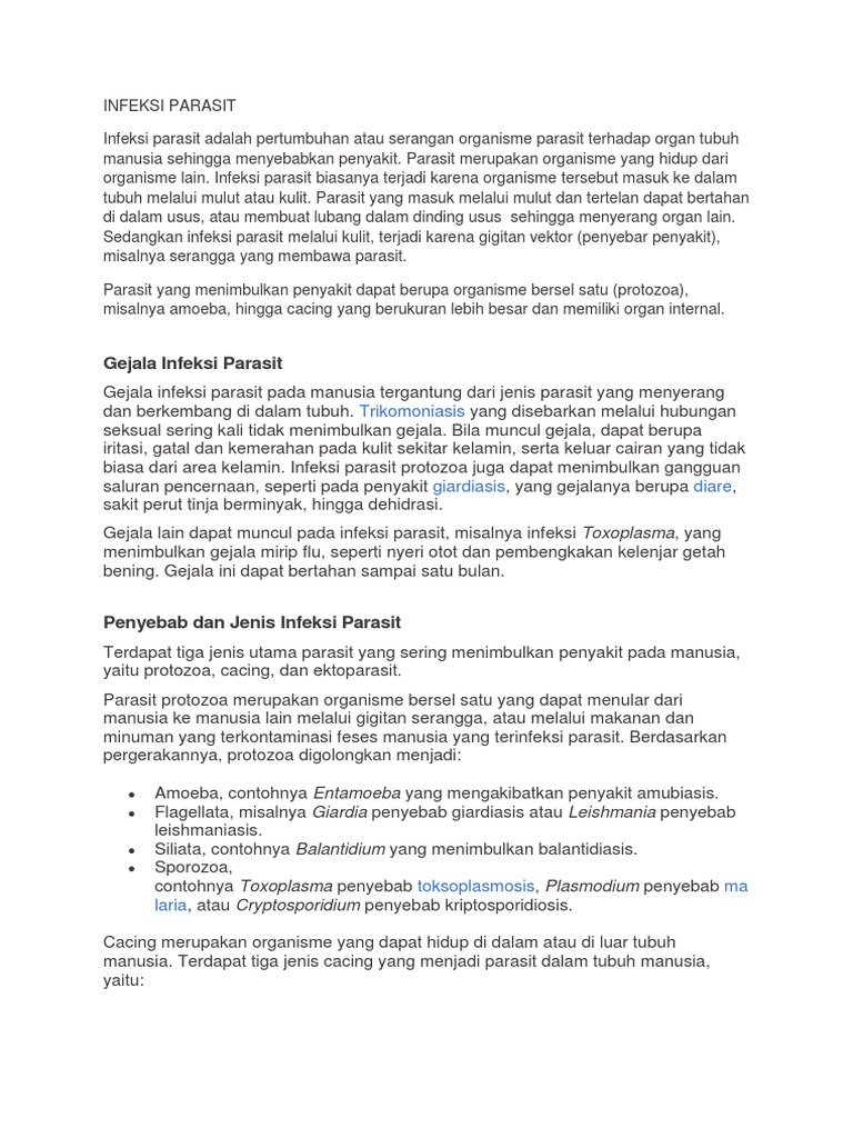 Infeksi Parasit | PDF