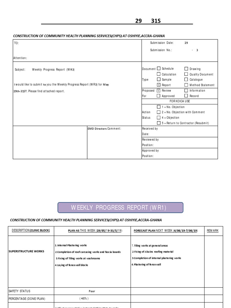 Moh Site Weekly Report PDF | PDF | Economic Sectors | Business