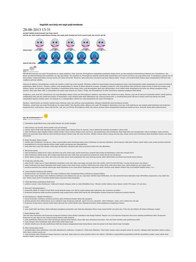 Cara Kerja Rem Angin Pada Kendaraan | PDF