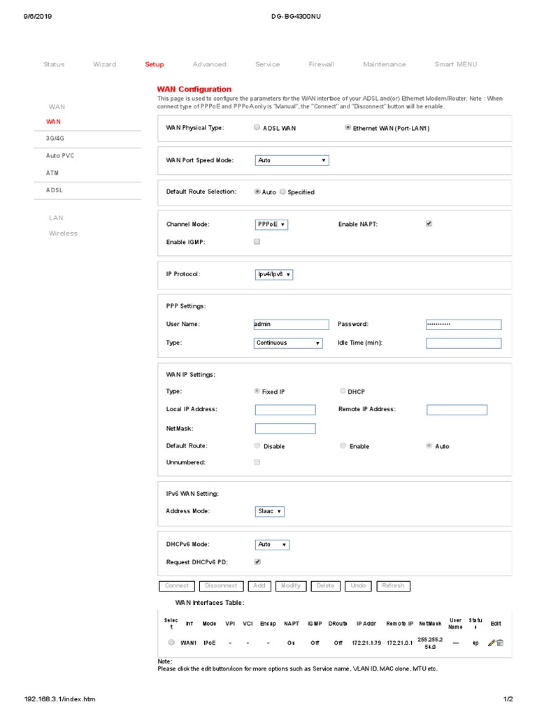 WAN Configuration | PDF | Ip Address | Wide Area Network