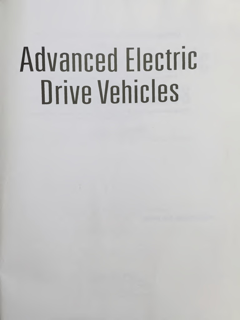 Advanced Electric Drive Vehicles PDF | PDF