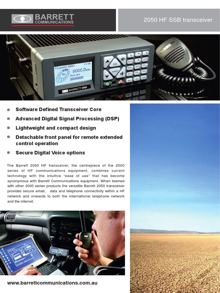 Barrett 2050 HF SSB Transceiver Guide | PDF | Modem | High Frequency