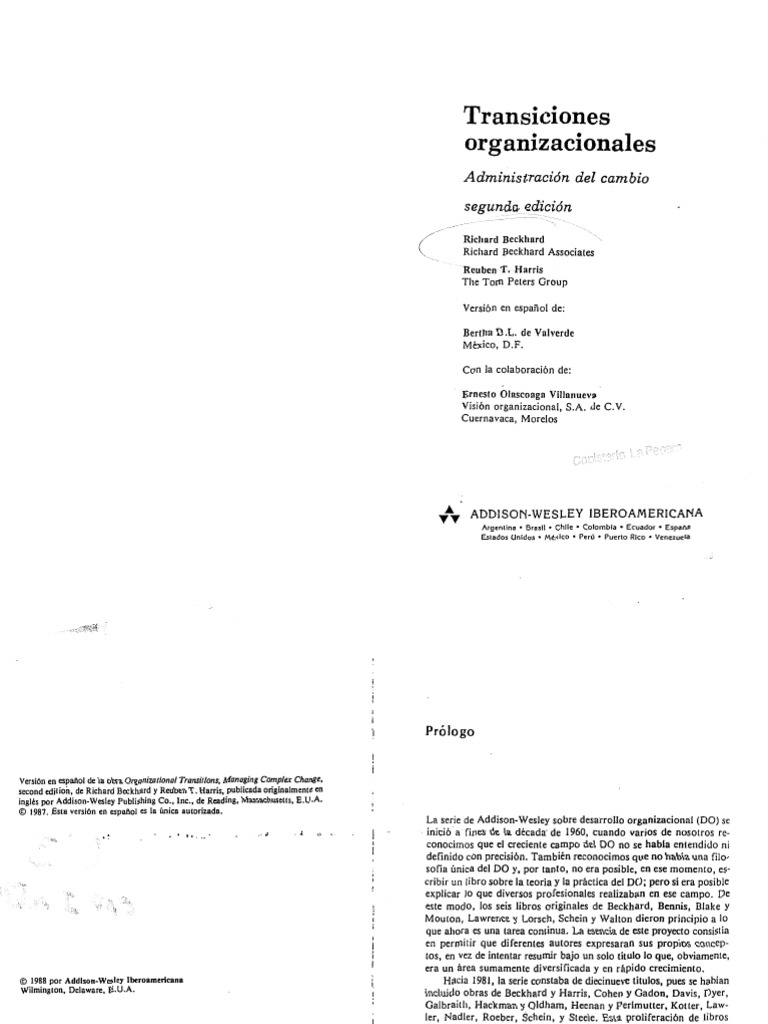 BECKHARD y Harris Transiciones-Organizacionales-Administracic3b3n-Del ...