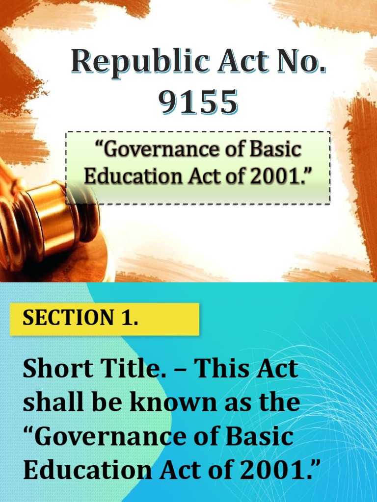 Ra 9155 | Download Free PDF | Governance | Teachers