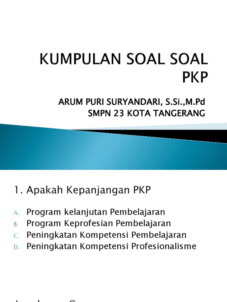 Soal Soal PKP | PDF
