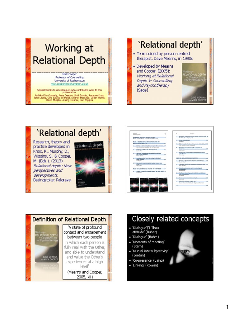 Understanding Relational Depth in Therapy | PDF | Psychotherapy ...