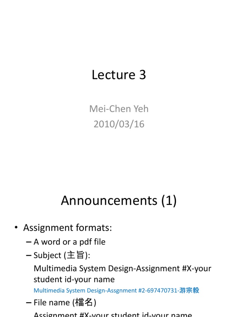 Lecture | PDF | Data Compression | Codec