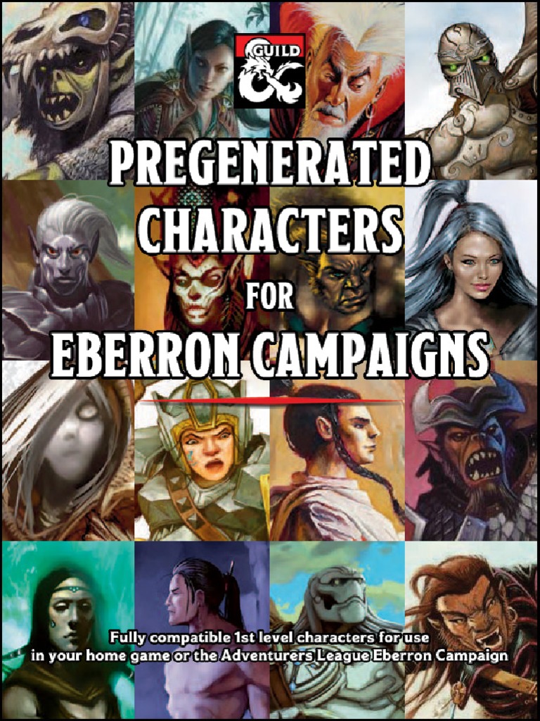 Pregenerated Characters For Eberron Campaigns | PDF | World Of Eberron ...