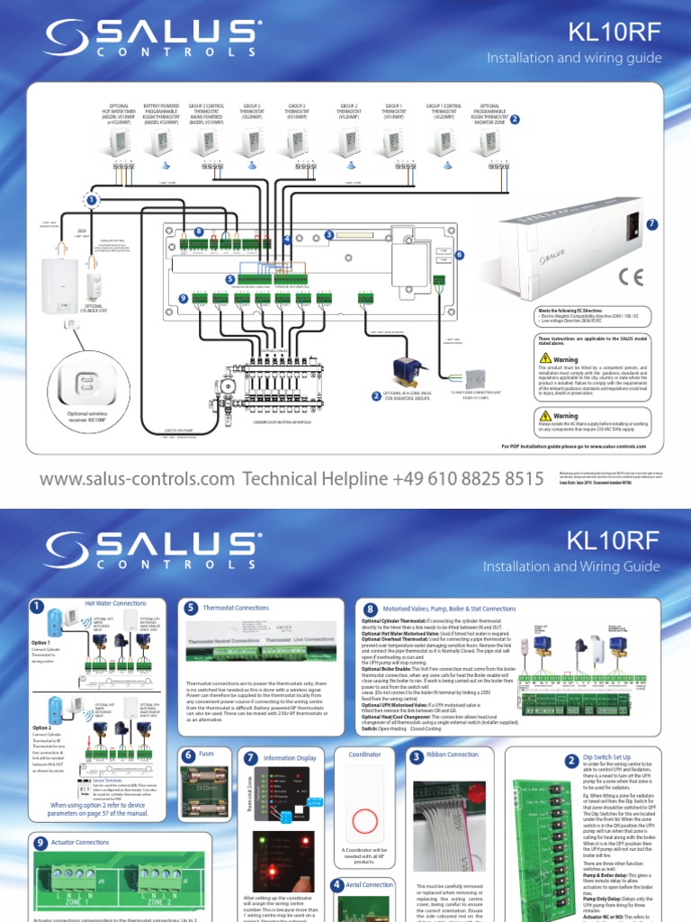 iT600 Wiring Centre Installation Guide | PDF | Thermostat | Switch