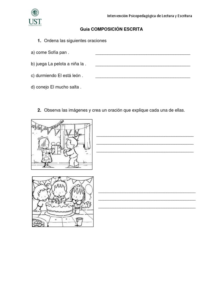 Guía COMPOSICIÓN ESCRITA | PDF