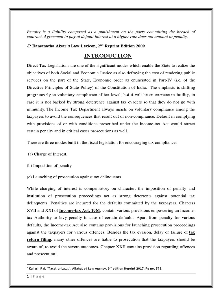 Income Tax Project | PDF | Income Tax In India | Mens Rea